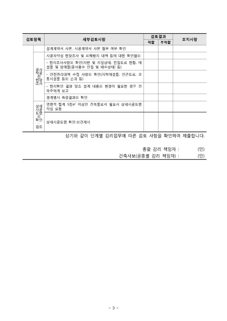 소규모건축물 설계감리분리 비상주공종별감리체크리스트 건축사 이관용의 건축블로그 네이버 블로그